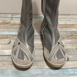 Diesel | Shoes | Y2k Diesel Metallic Silver Boots | Poshmark